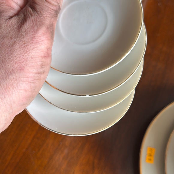 Kitchen | Four Saucers Porcelain With 22 Karat Gold Rim | Poshmark
